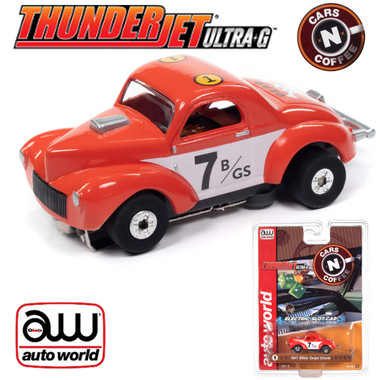 Auto World Thunderjet 1941 Willys Coupe Gasser - Red w/ Race Graphics ...