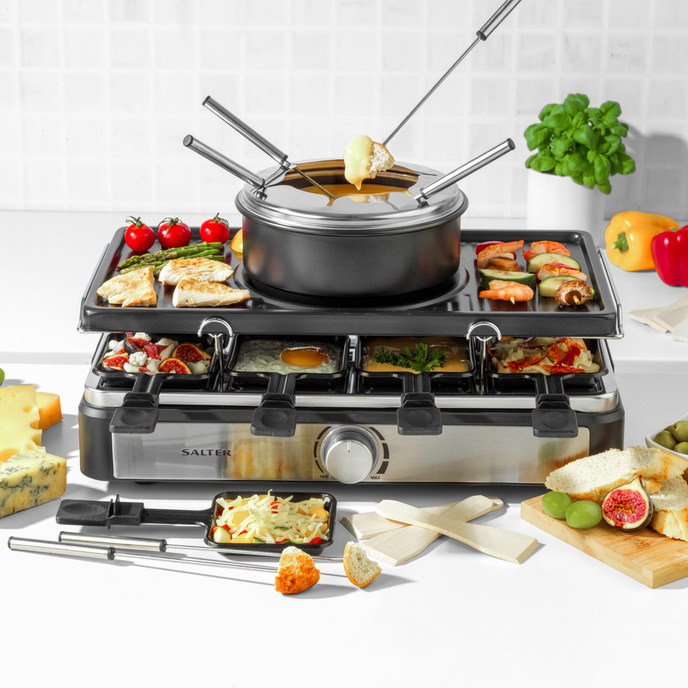 Shop Salter Raclette Grill & Fondue with Serving Boards