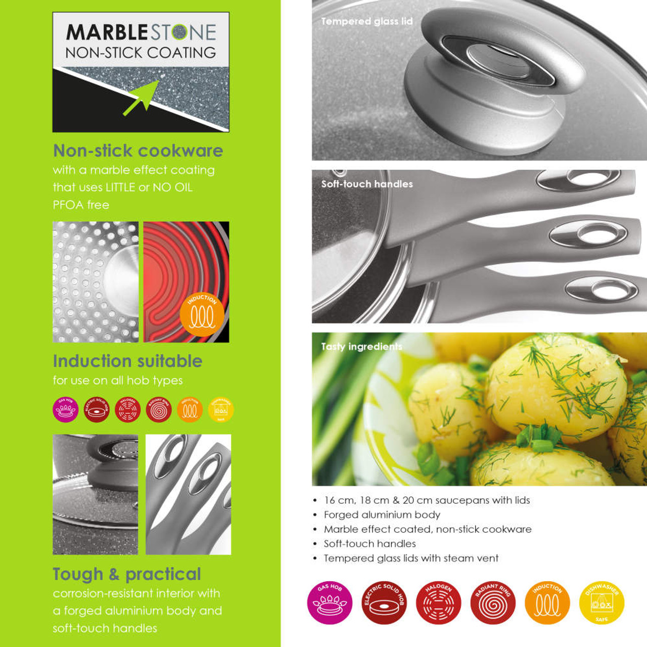Shop Salter Marblestone Non Stick Saucepans And Frying Pans