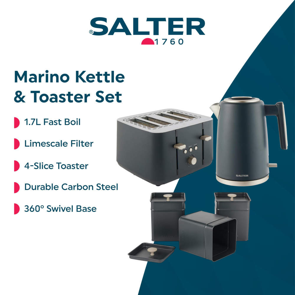 Shop Salter Marino Kettle, Toaster and Storage Canister Set