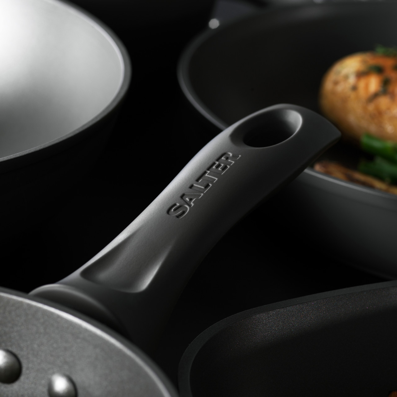 Shop Salter Cosmos Non-Stick Frying Pans | All Hobs | Grey