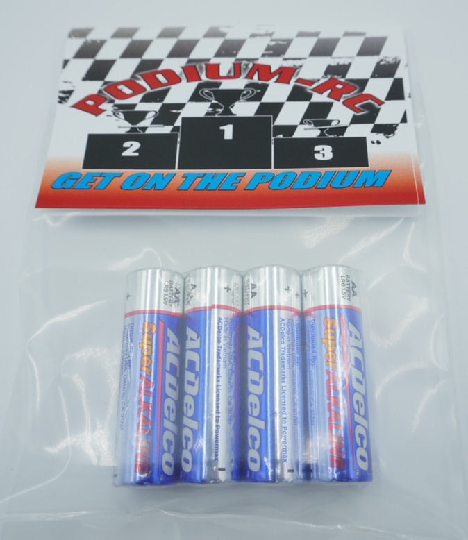 Podium RC AA Super Alkaline Battery (4) (PODB4AA) - GS Hobby