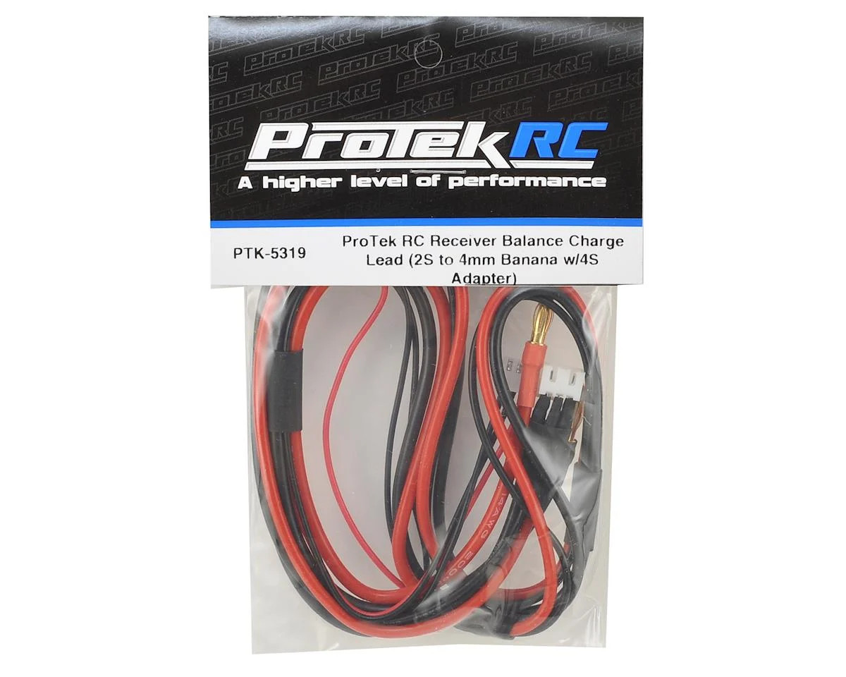 ProTek RC Receiver Balance Charge Lead (2S to 4mm Banana w/4S Adapter ...