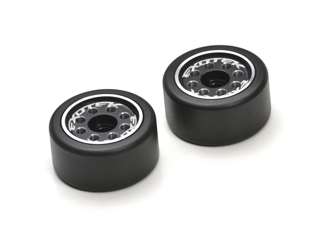 Exotek TLR 22S Drag Aluminum & Delrin Wheelie Wheels (Black) (2 ...
