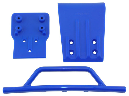 RPM Traxxas Slash 4x4 Front Bumper & Skid Plate (Blue) (RPM80025) - GS ...