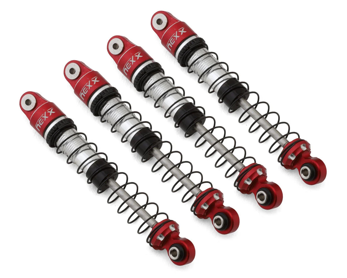 NEXX Racing AX24 52mm Aluminum Oil-Filled Long Travel Shocks (Red) (4 ...