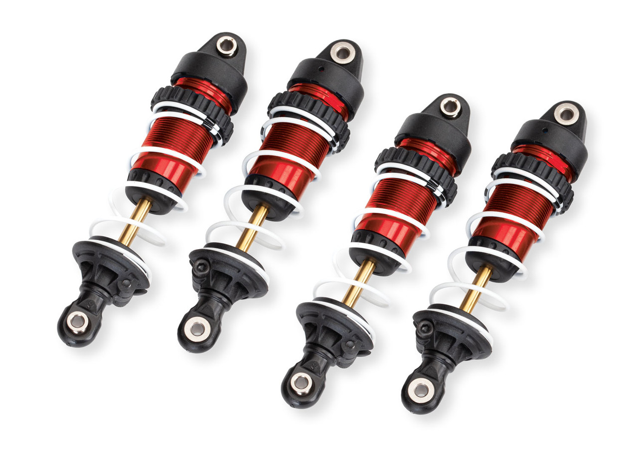 Traxxas Mini Maxx/XRT Aluminum GTR Long Shocks & Springs (4) (Red ...