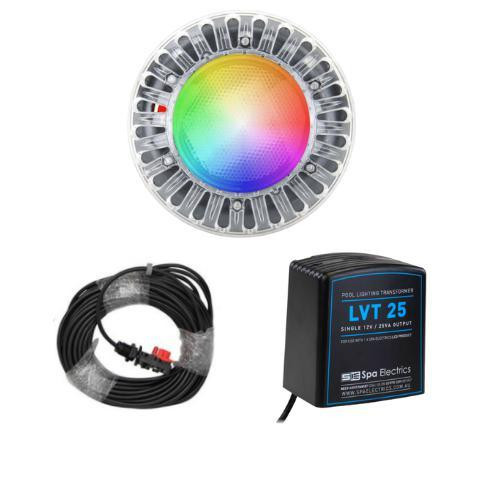 SPA ELECTRICS SINGLE ARGON FLUSH MOUNT FIBREGLASS LED LIGHT MULTICOLOUR ...