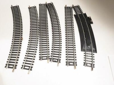 HO TRAINS -STEEL TRACK- 3 CURVES / 2 STRAIGHTS 1/RE-RAILER- GOOD- B8RF ...
