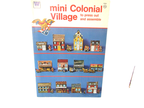 Whitman Mini Colonial Village 1975 Press out Buildings Booklet HO Scale ...