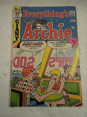 ARCHIE SERIES COMIC- EVERYTHING'S ARCHIE NO.28- SEPT. 1973- GOOD- BB9 ...