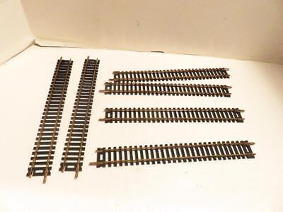 LIONEL HO ORIGINAL POST-WAR 9" BRASS STRAIGHT TRACK- 6 SECTIONS- EXC ...