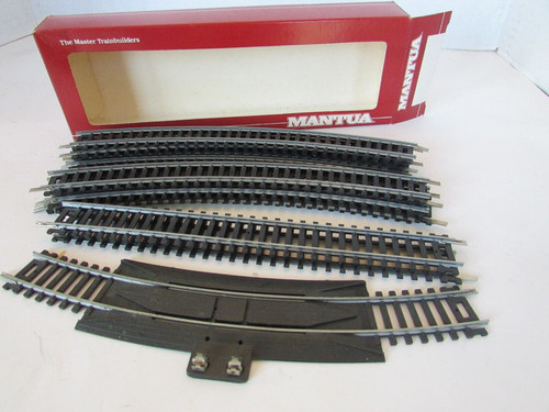 Mantua HO Track Silver Curved Straights & 18"R Rerailer HO Boxed New E2 ...
