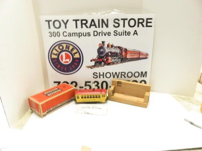 LIONEL TRAINS - POST-WAR #60 MOTORIZED TROLLEY- EXC. 027 BOXED- RUNS ...