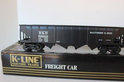 VINTAGE K-LINE TRAINS 623-1092- BALTIMORE & OHIO DIECAST HOPPER- 0/027 ...