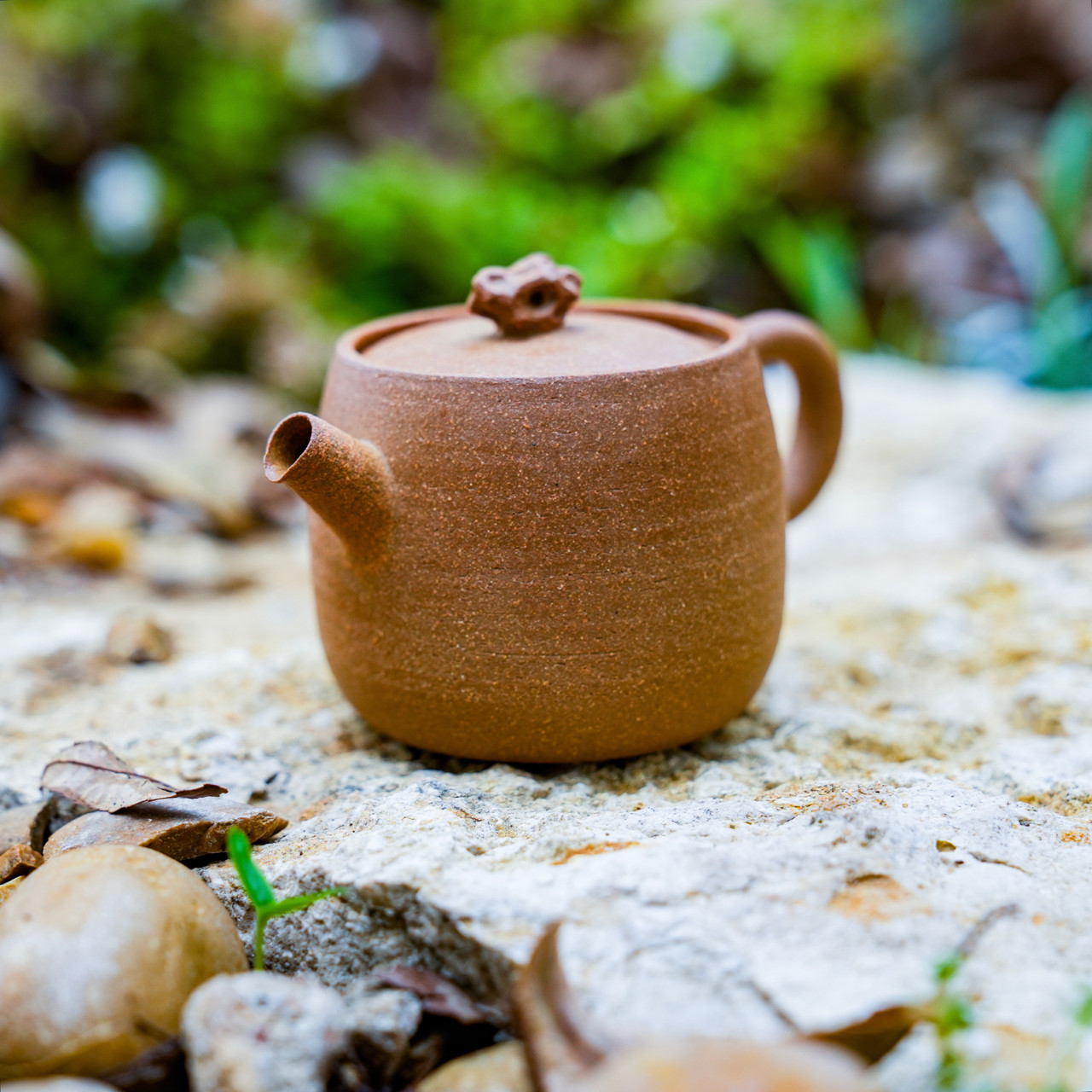 Scholar Stone Chaozhou Clay Small Pot 卧石潮州手拉小壶 - West China Tea
