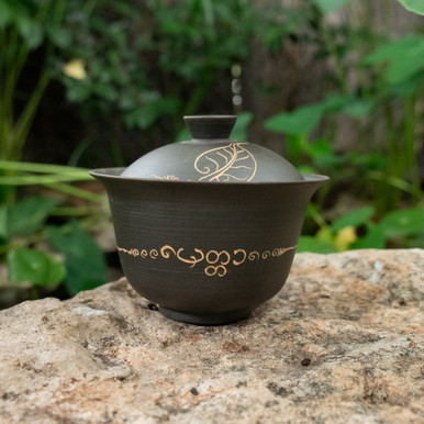Dai Leaf and Script Gaiwan - West China Tea