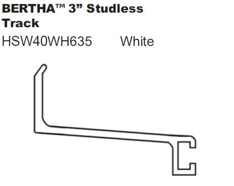 BERTHA Studless "F" Track with 4 Build-Out Sizes