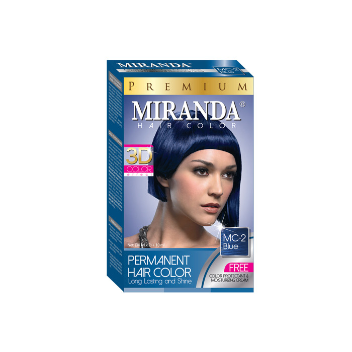 Miranda Hair Color Blue MC-2 (30ml + 30gr) - Javanese Taste