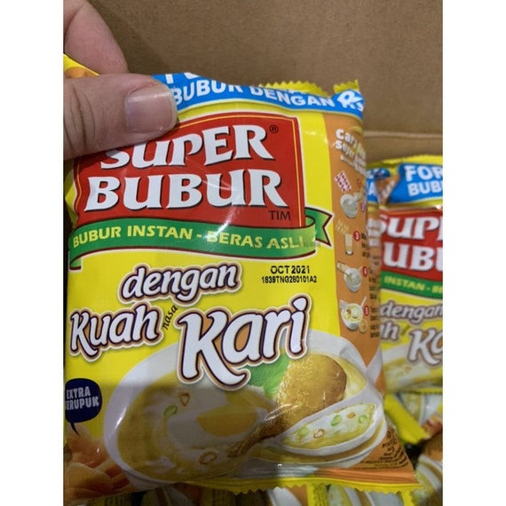 Super Bubur dengan Kuah Kari ( Delicious Instant Porridge with Curry ...