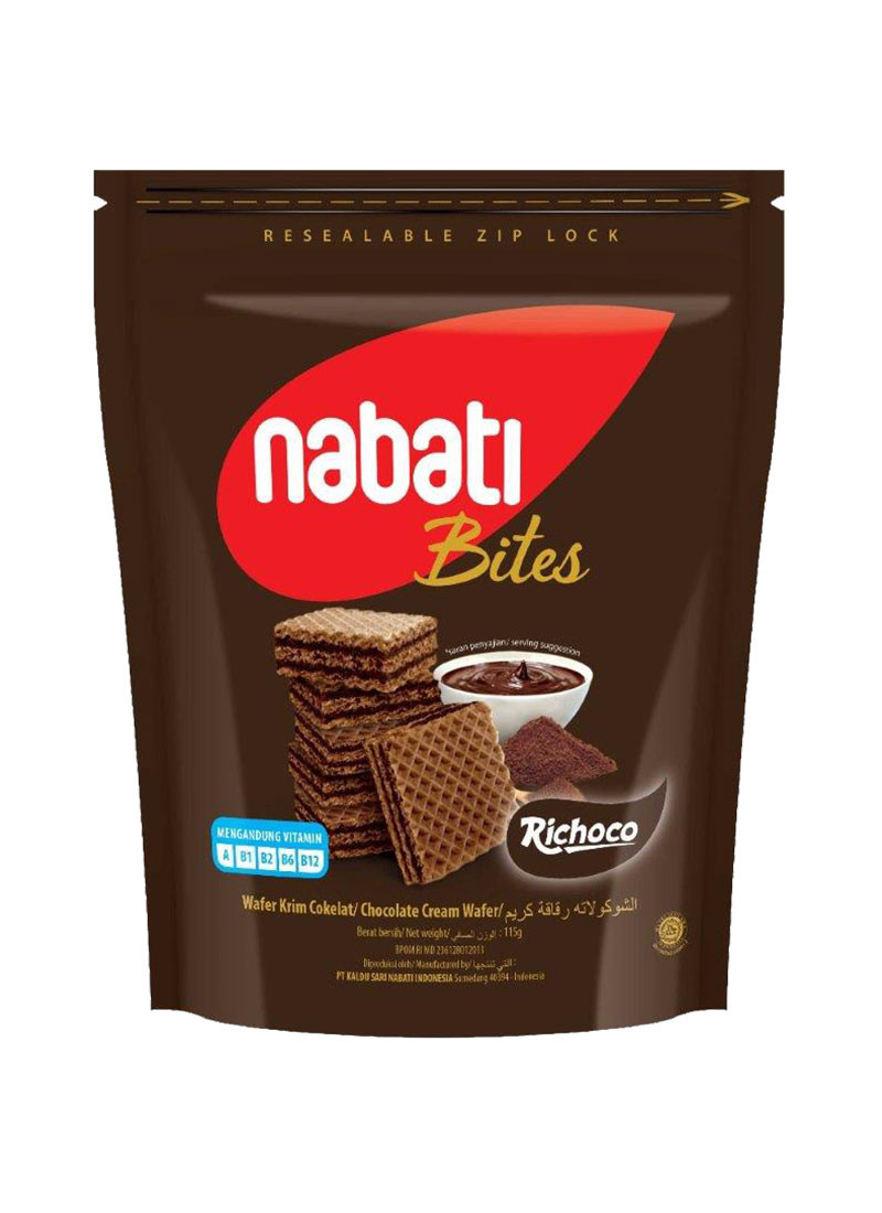 Nabati Bites Richoco Wafer Chocolate, 115 Gr - 4.05 oz - Javanese Taste