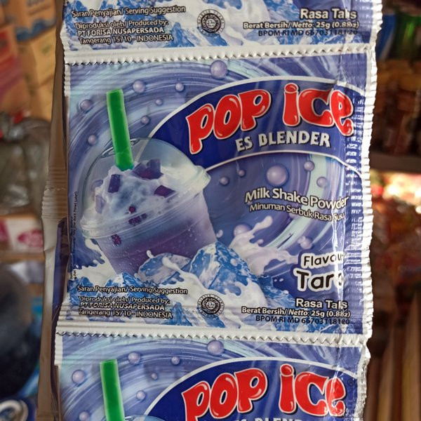 Pop Ice Milk Shake Powder - Taro Flavor, 25 gram (10 sachet) - UD Jawa ...