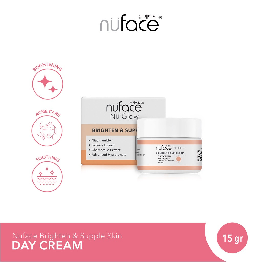 Nuface Nu Glow Brighthen & Supple Skin Day Cream 15 gr - UD Jawa Berkah ...