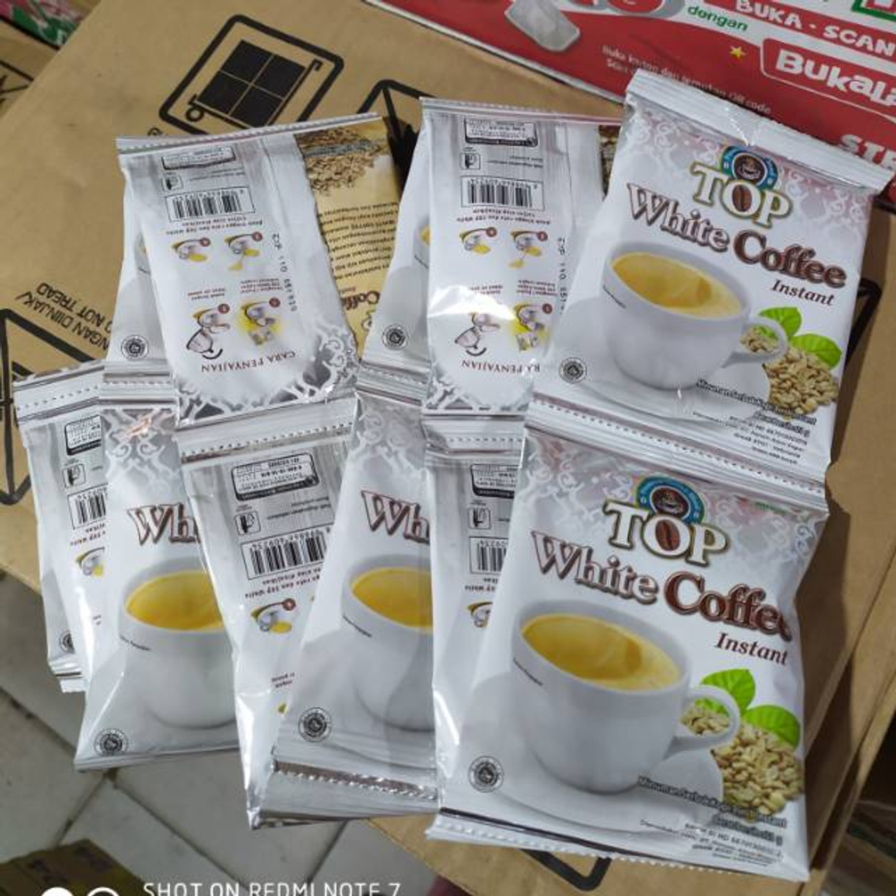 Top Kopi Instant White Coffee Sachets 210gram 10 sachets 21gram