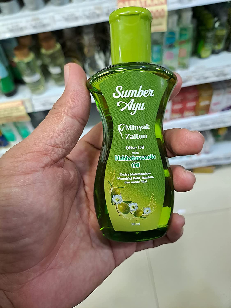 Sumber Ayu Olive Oil with Habbatussauda, 90 Ml - UD Jawa Berkah Makmur