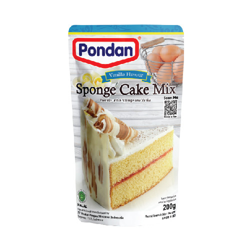Pondan Sponge Cake Vanilla Pouch, 200gr - Javanese Taste