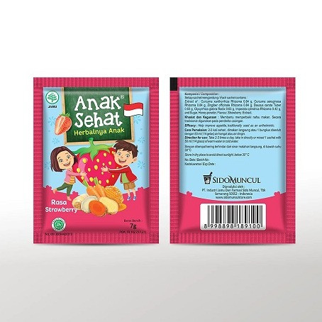 Sido Muncul Anak Sehat Strawberry, 70gr (10ct @7gr)