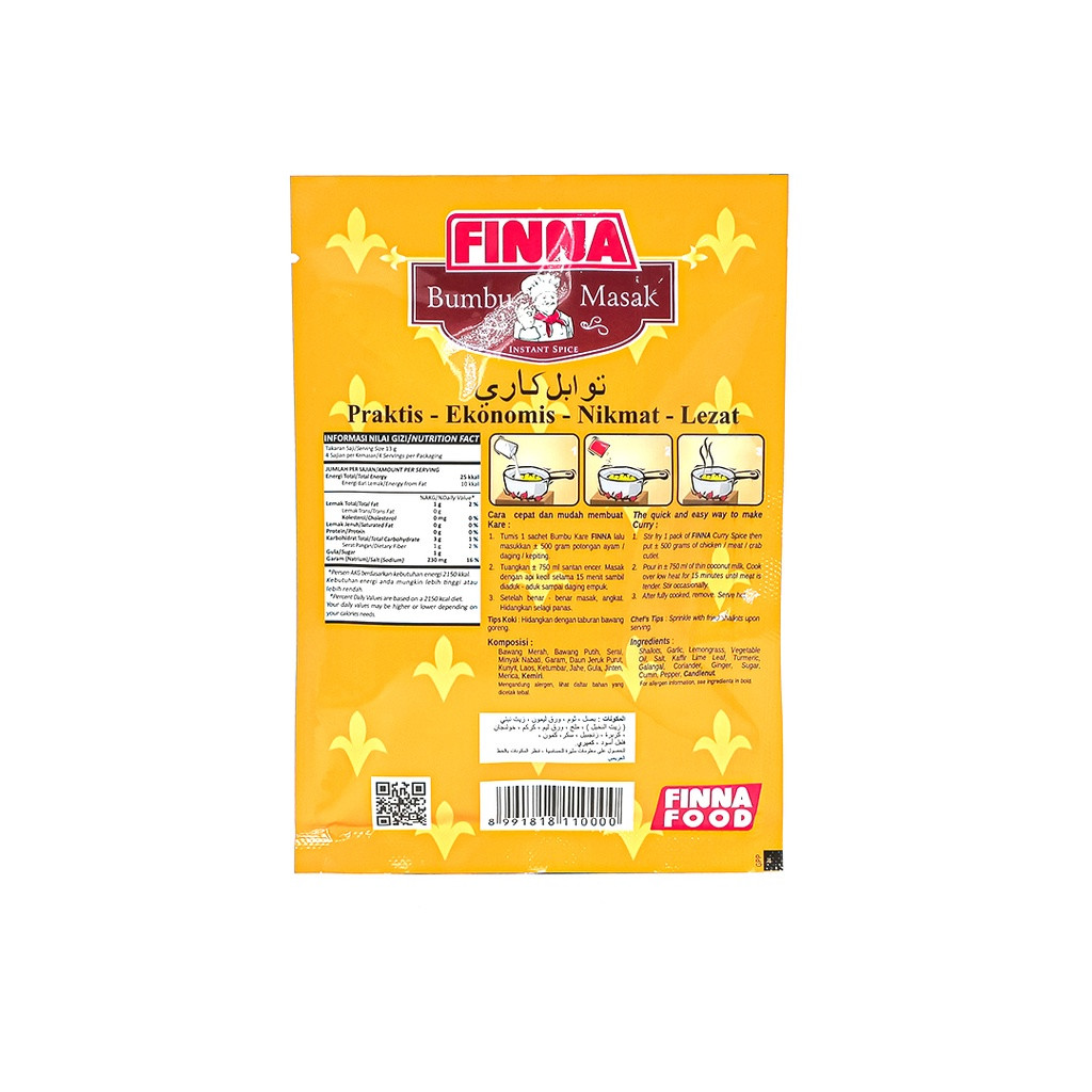 Finna Curry Seasoning, 50 gr