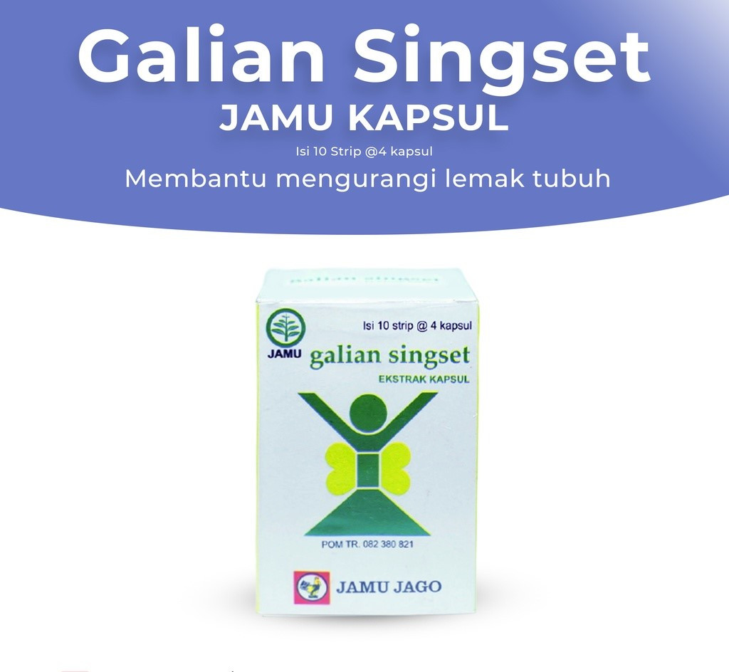 Galian Singset Jamu Kapsul Diet (Herbal Diet Capsules ), 10strip @4 kapsul