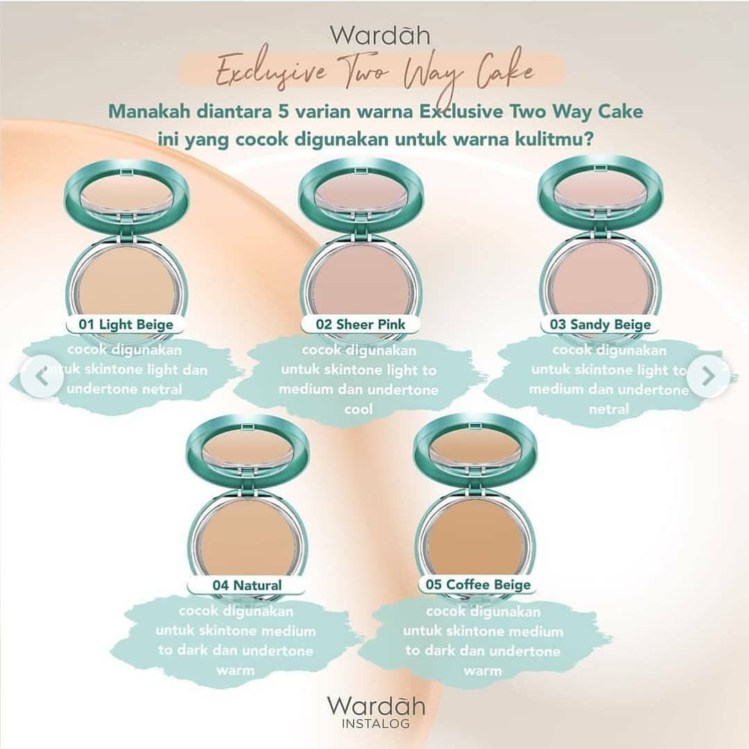 Wardah Exclusive Two Way Cake Sheer Pink, 12gr