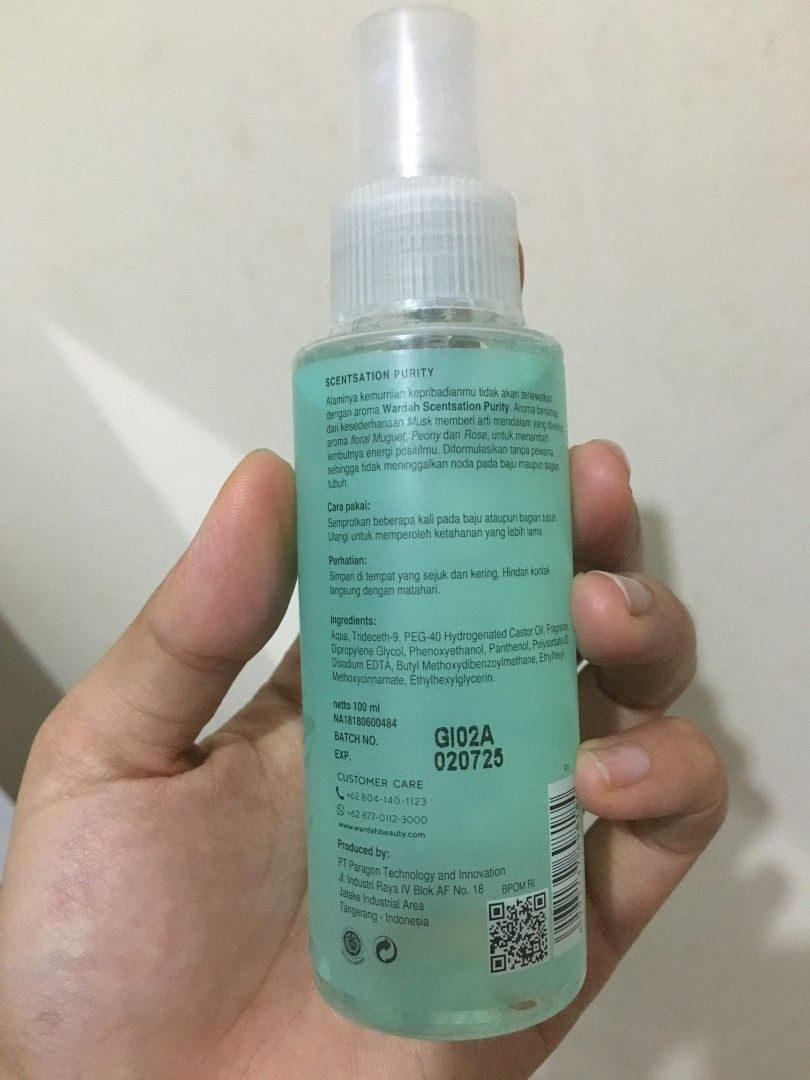 Wardah Scentsation Body Mist Purity, 100 ml