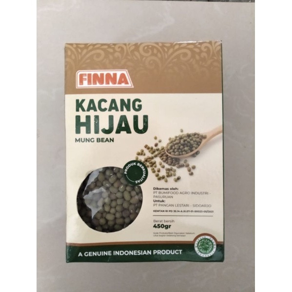 FINNA Kacang Hijau - FINNA Mung Beans, 450gr