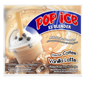 Pop Ice Milk Shake Powder - Vanilla Latte Flavor, @25 grams (10 sachets)
