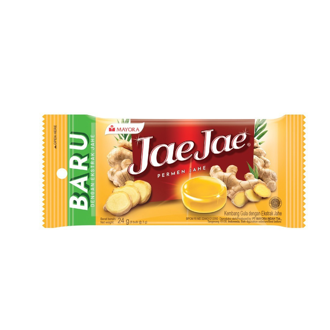 Jae Jae Permen Jahe Blister, 24 gr - Javanese Taste
