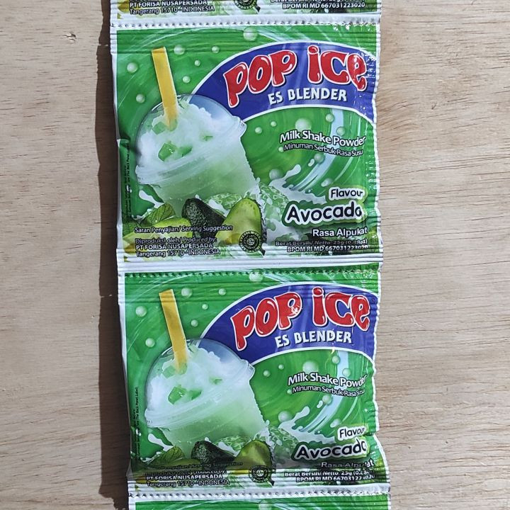 Pop Ice Milk Shake Powder - Avocado Flavor, @25 gram (10 sachet ...