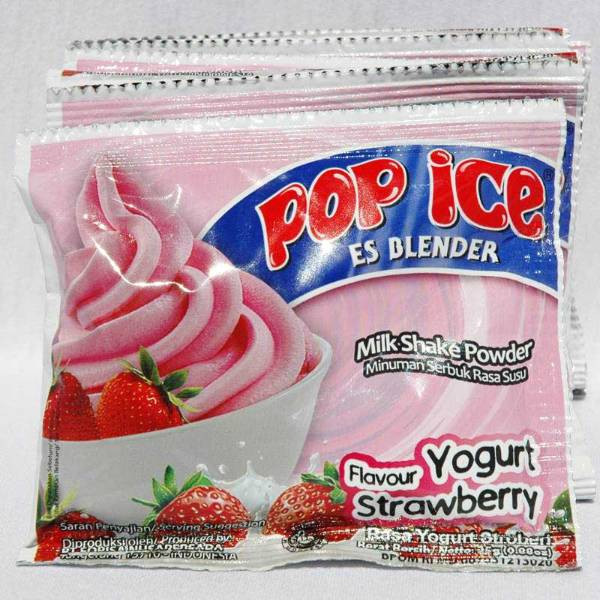 Pop Ice Milk Shake Powder - Strawberry Yoghurt Flavor, @25 grams (10 ...