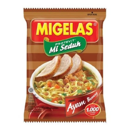 MIGELAS Protevit Mie Instant Rasa Kari Ayam (Chicken Curry Flavor) 28 ...
