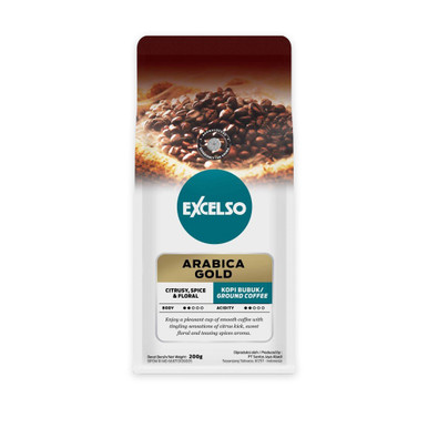 Excelso Arabica Gold - Ground Coffee, 100 Gram (Pouch) - Javanese Taste