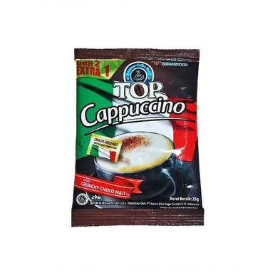 Top Instant Cappuccino Coffee Sachets, 210gram (10 sachets @21gram ...
