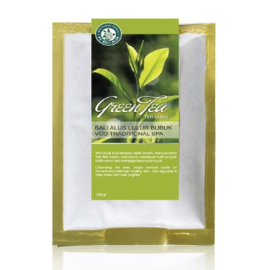 Bali Alus Lulur Bubuk Green Tea (Green Tea Powder Scrub), 100gr