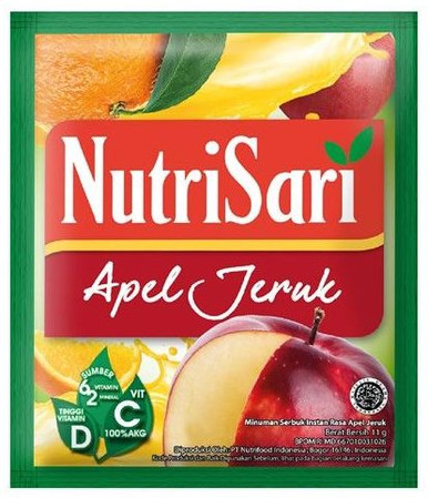 NutriSari Instant Drink Rasa Apel Jeruk (Apple Orange Flavour) @11gr ...