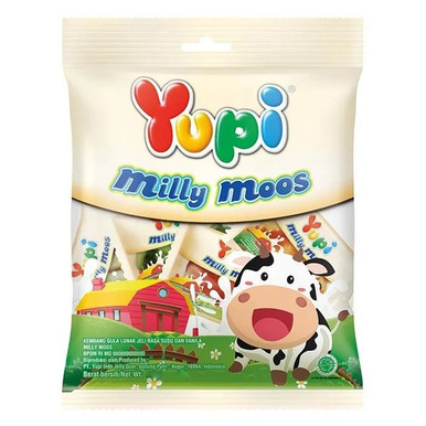 Yupi Gummy Candy Milly Moos, 108 gr (Pack of 4)