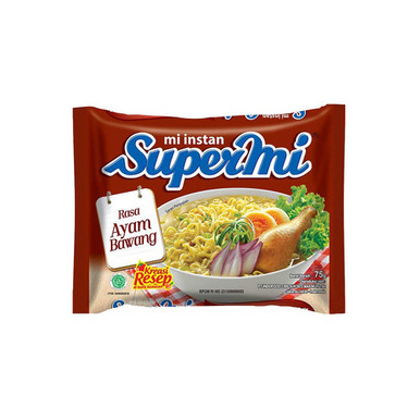 Supermi Instant Noodle Kuah Rasa Ayam Bawang (Onion Chicken Flavor), 70 ...