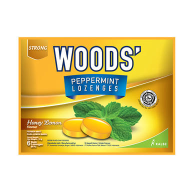Woods Peppermint Lozenges Honey Lemon, 15g (3 pcs)