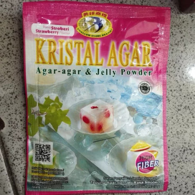 Kristal Agar Tepung Agar & jelly Rasa Strawberry- StrawberryFlavored ...