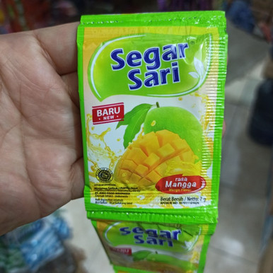 Segar Sari Rasa Mangga (Segar Sari Mango Flavored), 70gr (10ct@7gr)